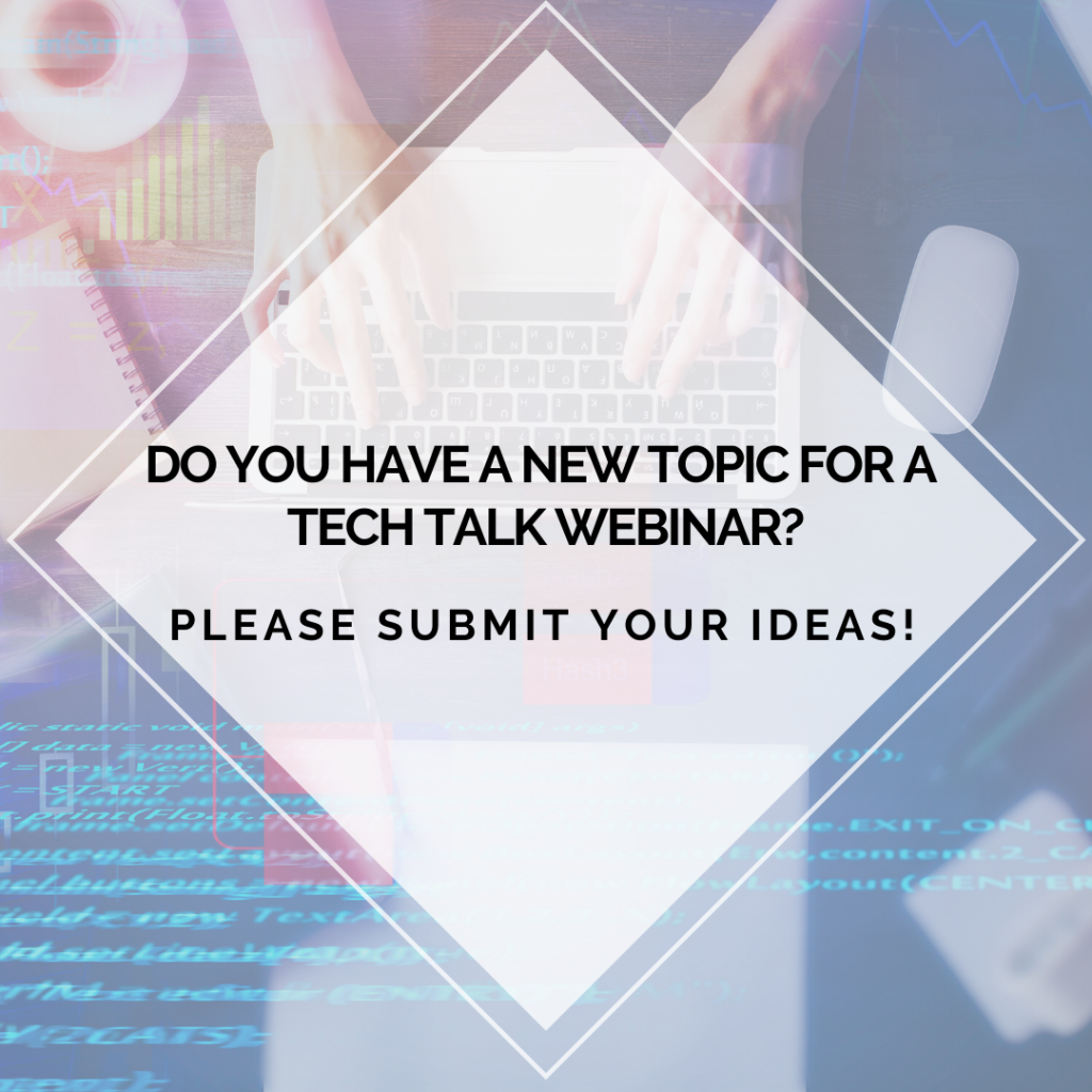 Topic Ideas - Tech Talks - Sunset Learning Institute